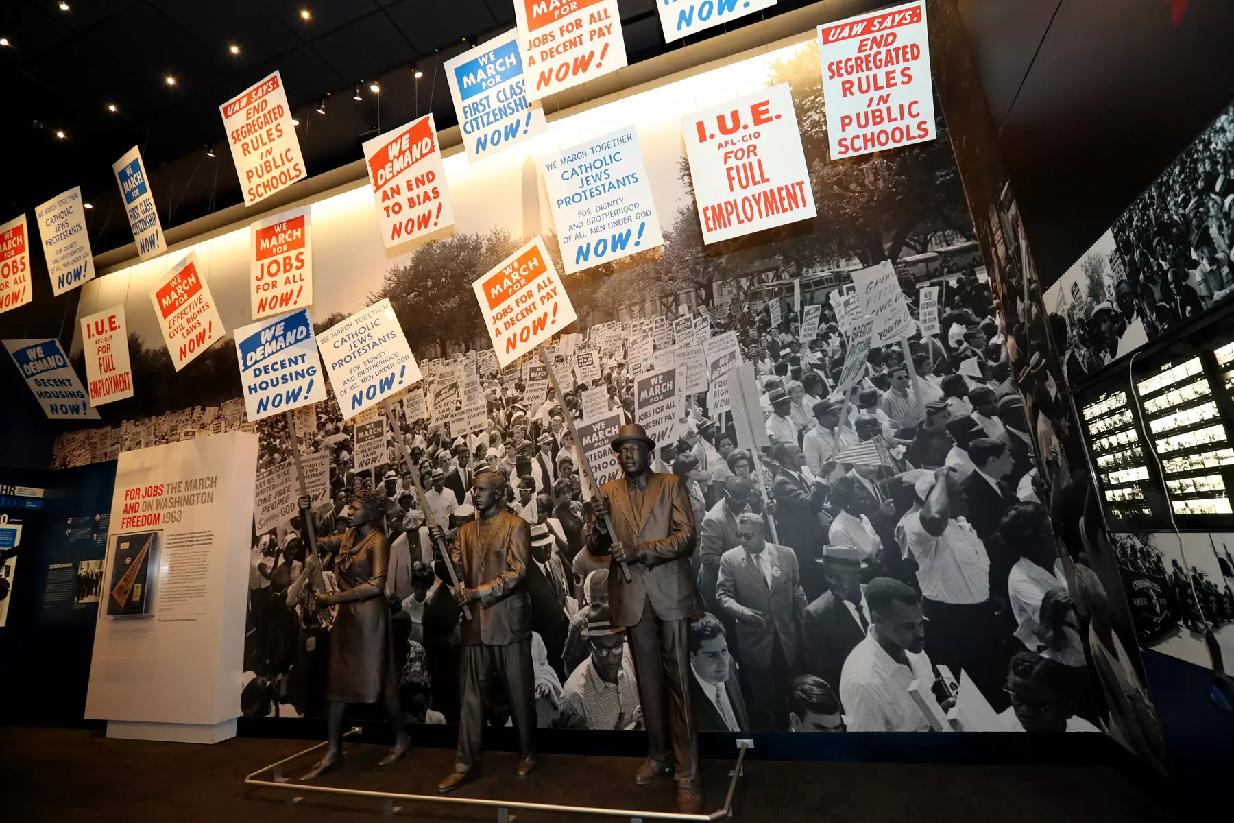 Egy kiállítás általános képe a National Civil Rights Museum Tour során 2019. január 20-án a National Civil Rights Museumban, Memphisben, Tennessee államban.