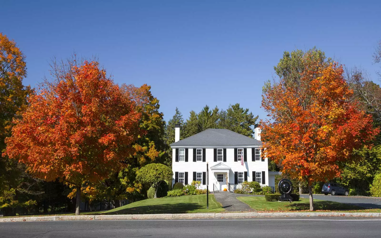 Pokok Musim Gugur di Lenox, Massachusetts