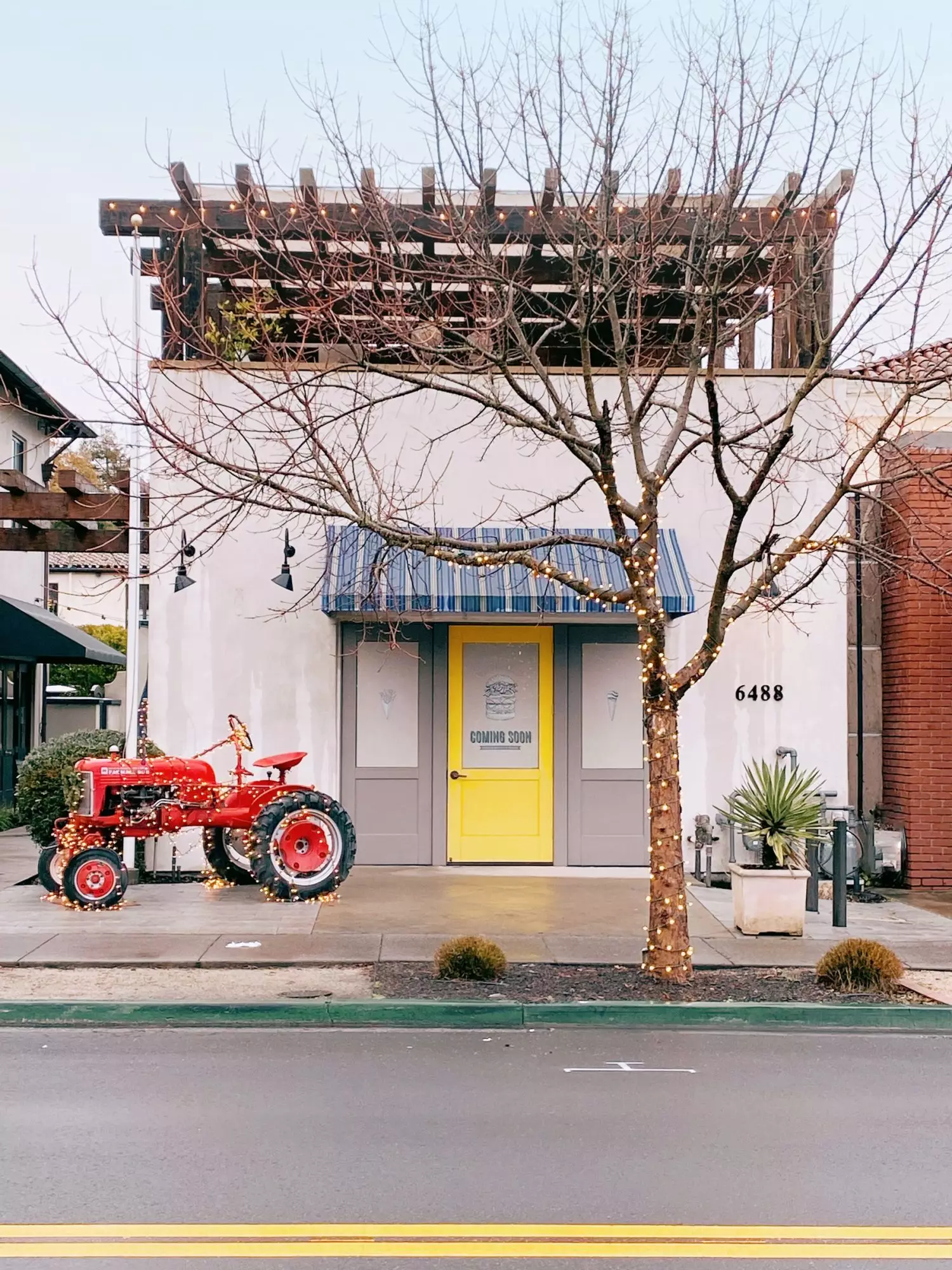 Khung cảnh mùa đông của Downtown Yountville