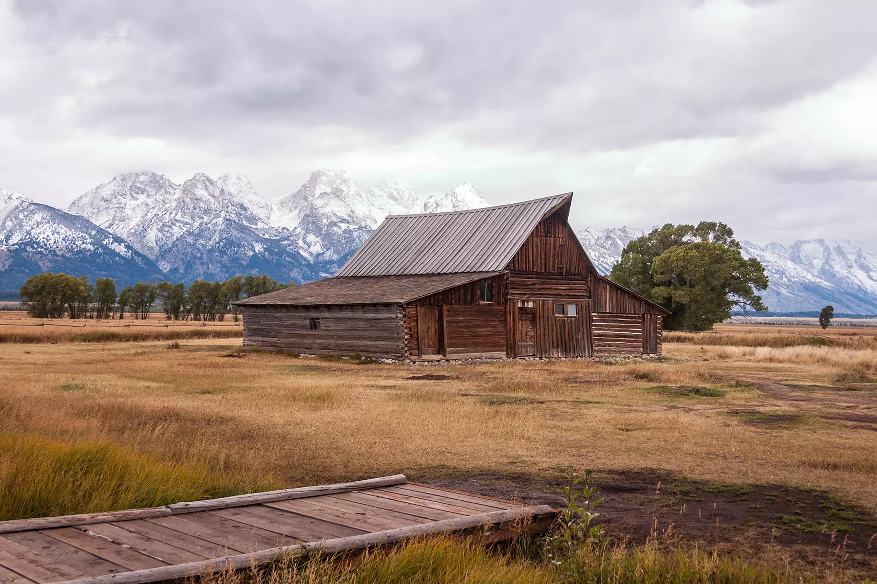 Taariikhda Moulton Barn ee Jackson Hole, Wyoming.