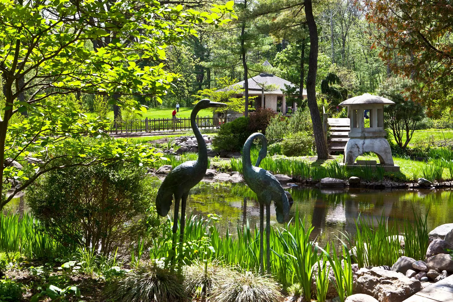 Japán kert, a Fabyan Forest Preserve-ben Genfben, Illinois államban, 2013. MÁJUS 12-én.