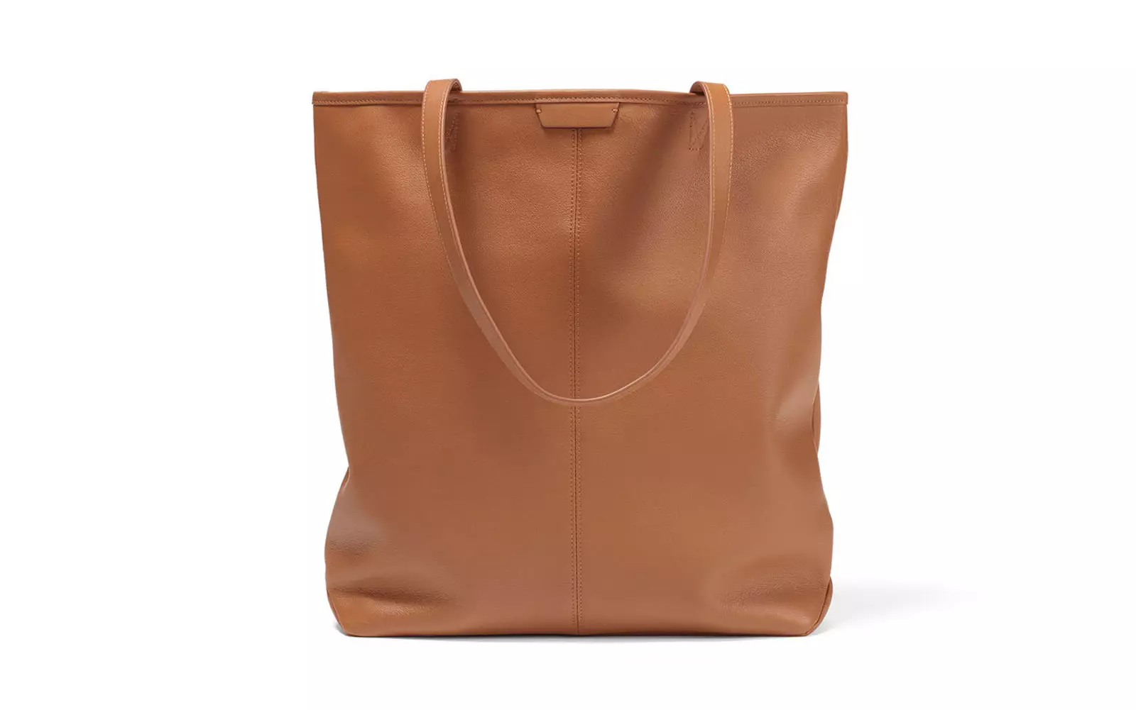 Borsa tote in pelle marrone chiaro