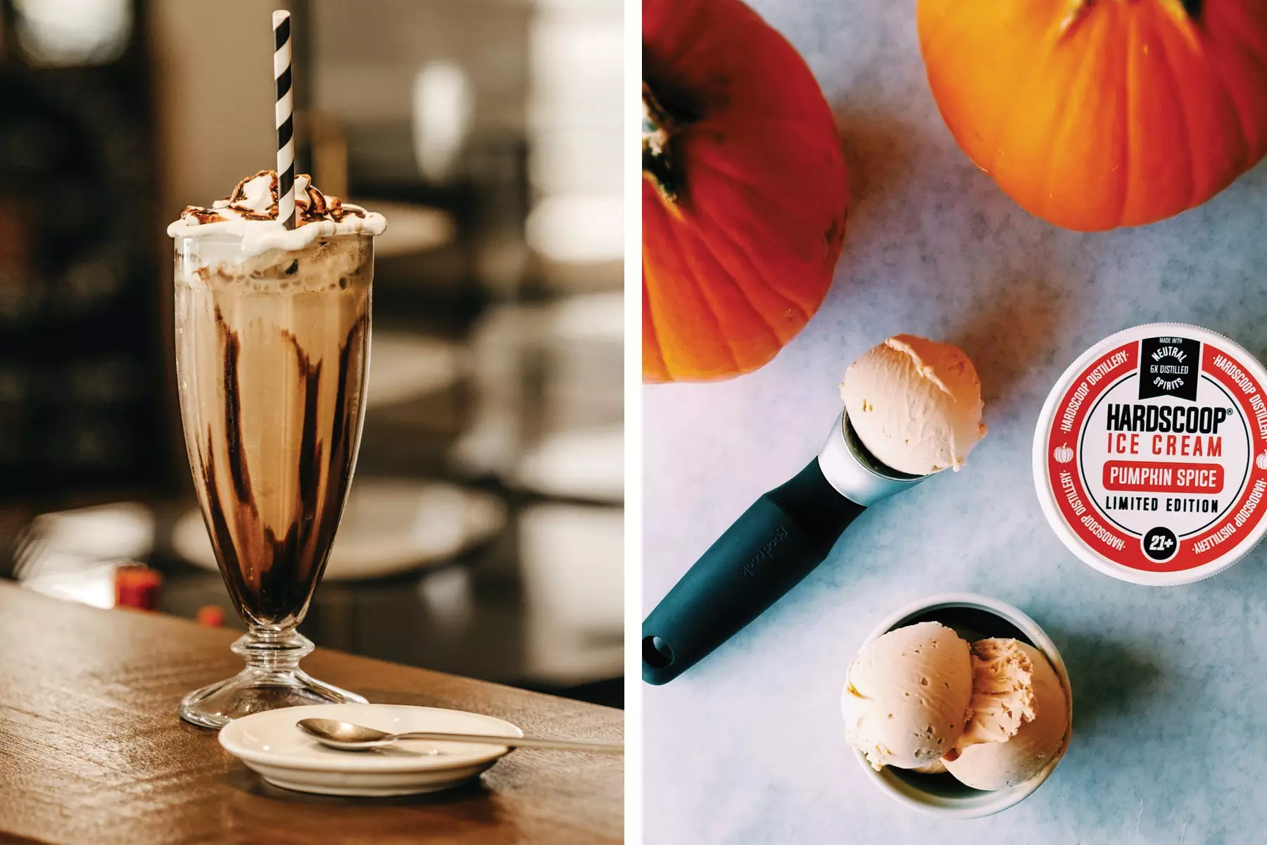 Milkshake an Hardscoop pumpkin spice ice cream nedoro