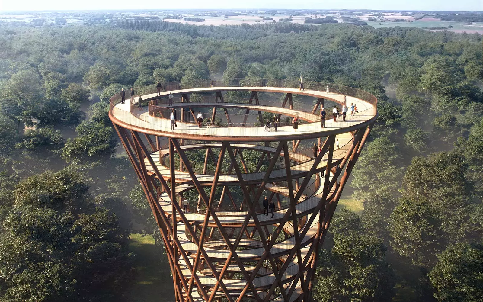 kamp avontuur boomtop ervaring roete roete besienswaardigheid denemarke