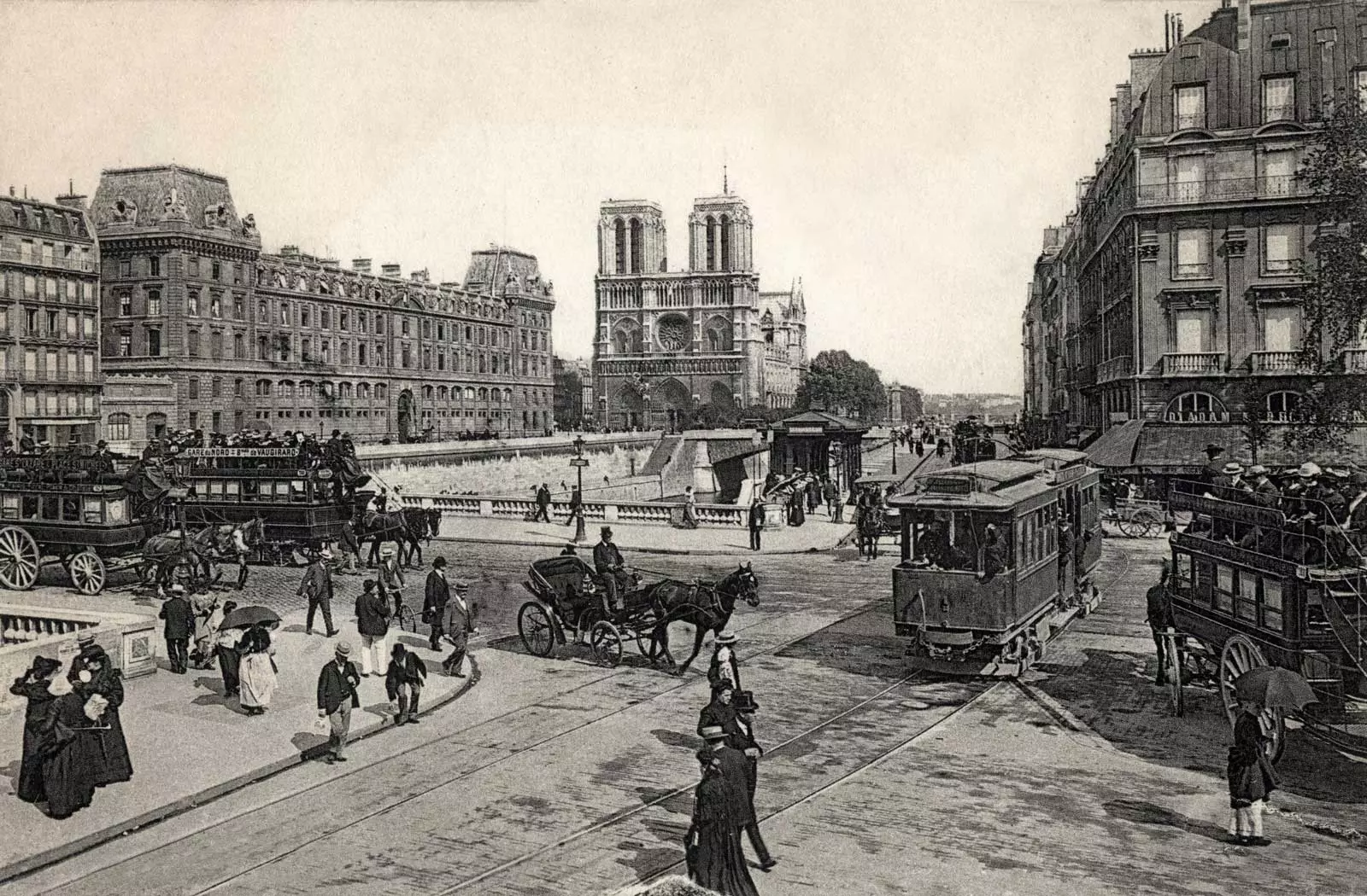 Ardeaglais Notre Dame de Paris, cárta poist, 1909