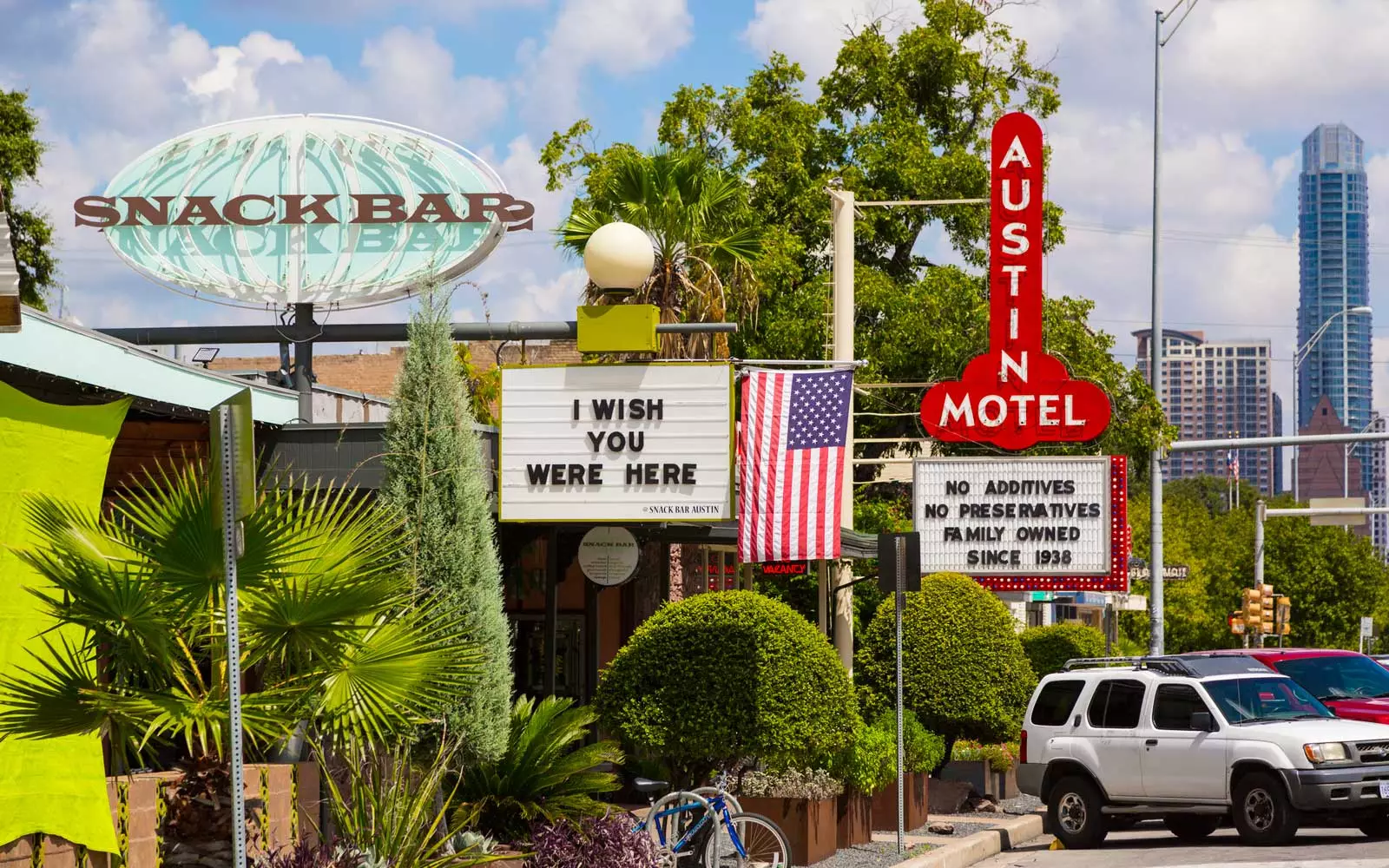 South Congress Avenue op zoek naar CBD, Austin, TX