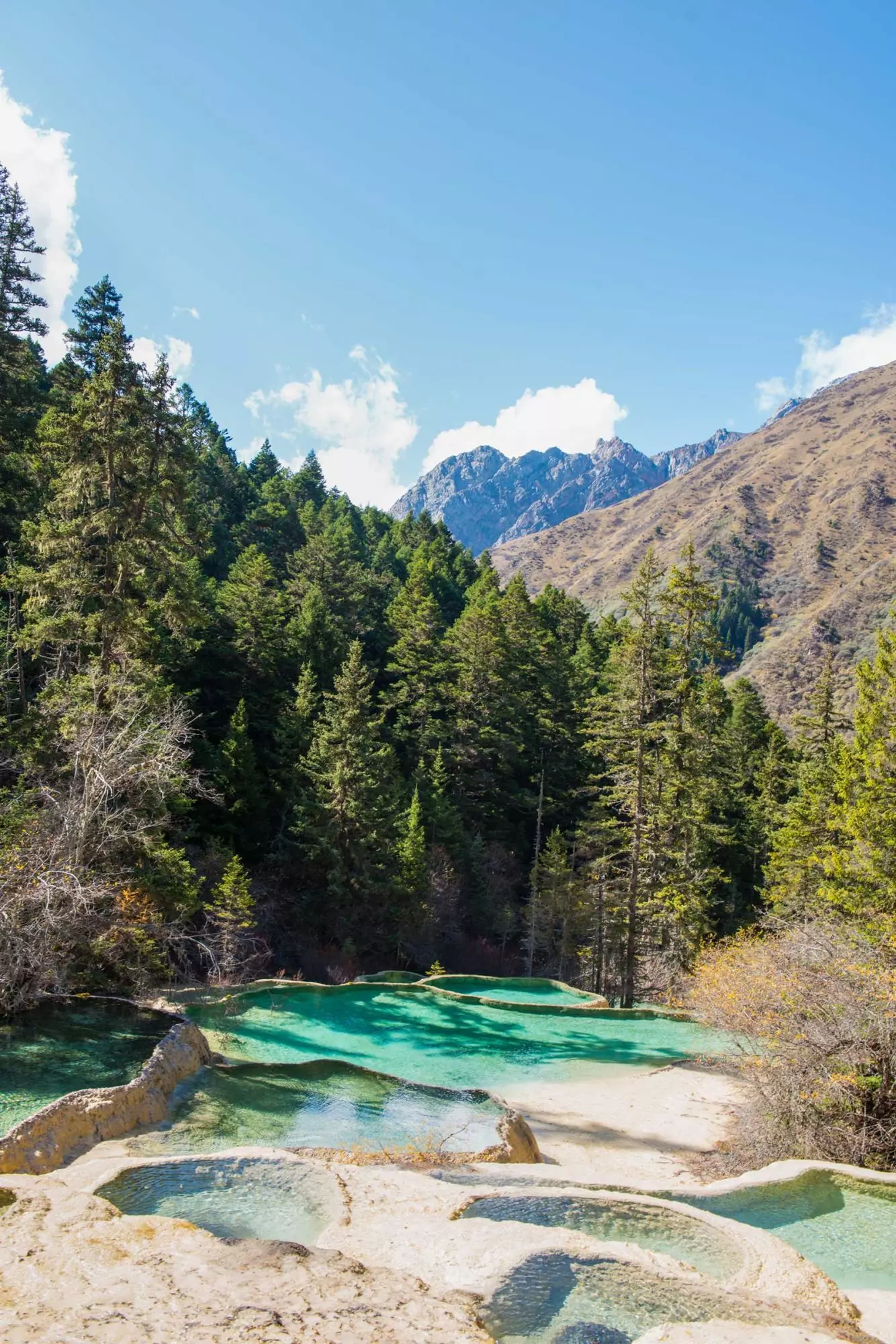 Huanglong National Park China, Yellow Dragon Valley