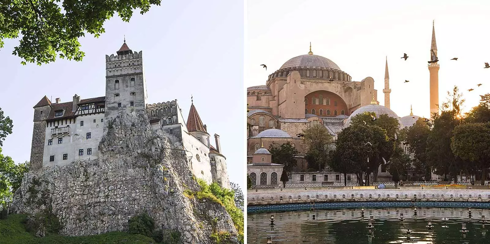 Vwayaj tren sa a soti nan Istanbul nan Budapest pral mennen ou sot pase moske Tik ak chato Romanian