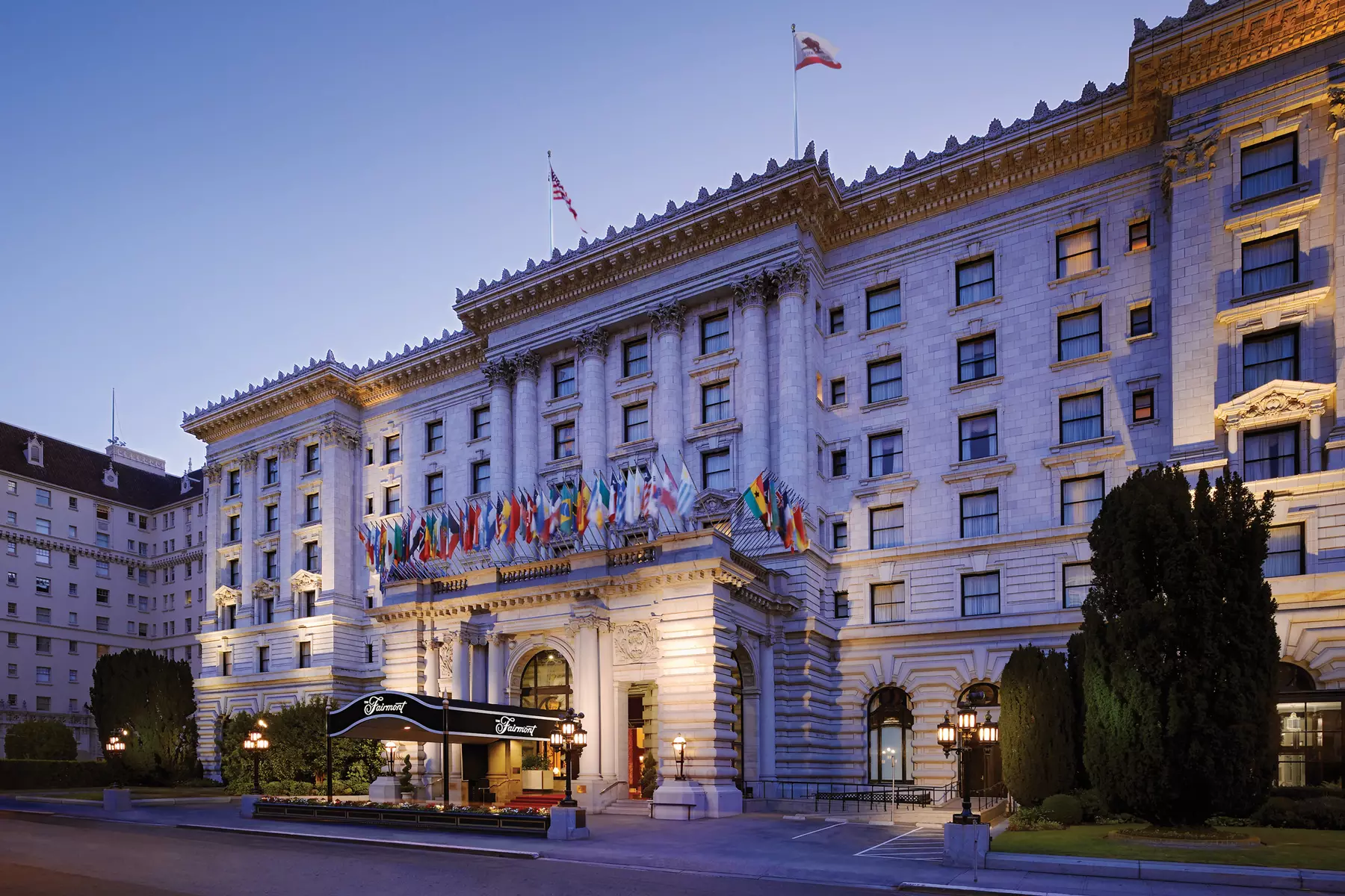 Pemandangan luar Fairmont di San Francisco, California