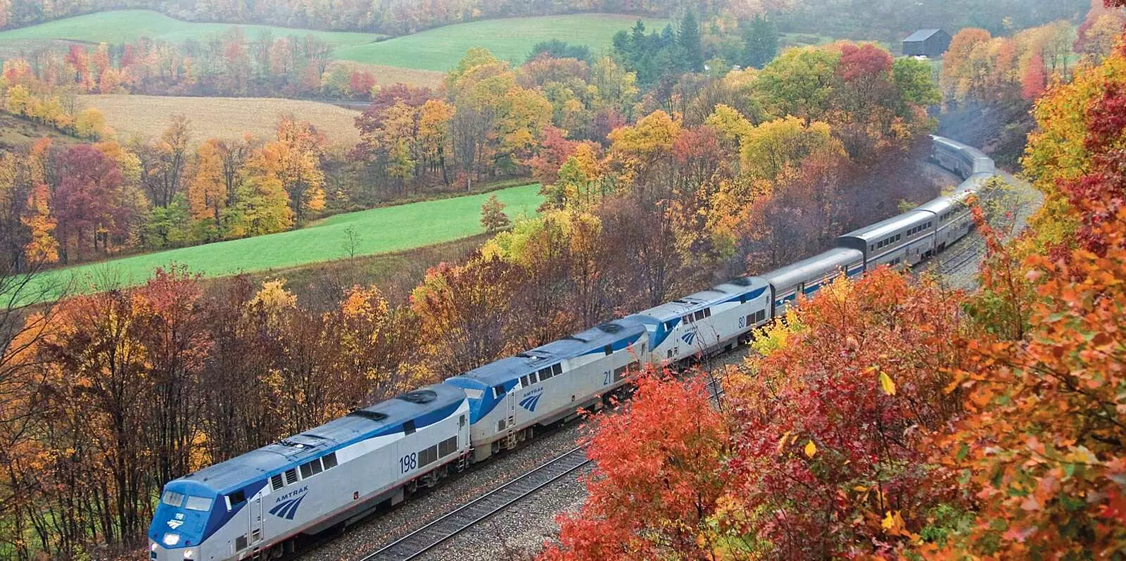 5 Amtrak lovaglás lenyűgöző őszi lombozat kilátással