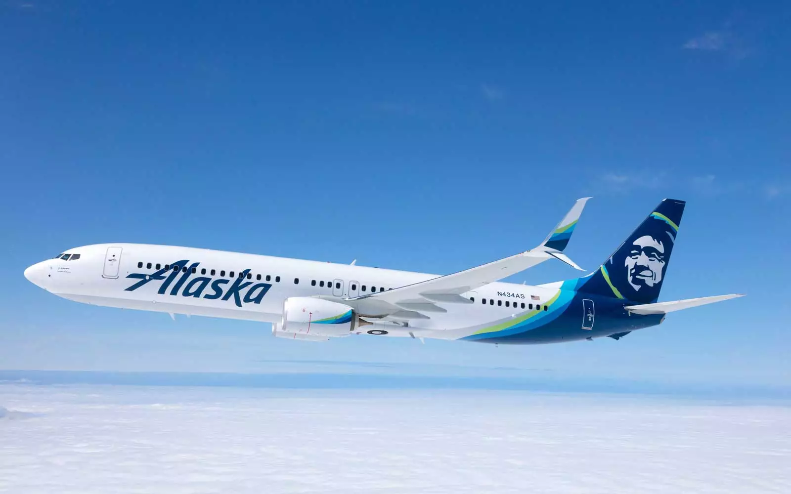Avión de Alaska Airlines en voo