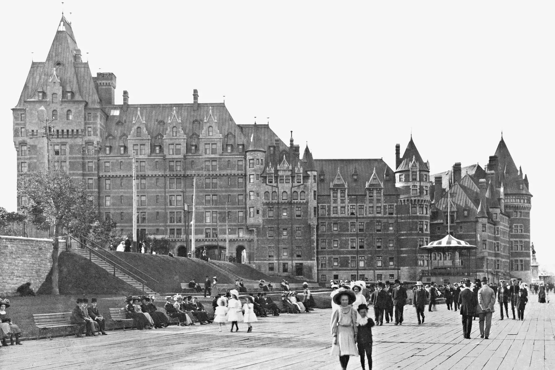 Historische foto van het Chateau Frontenac