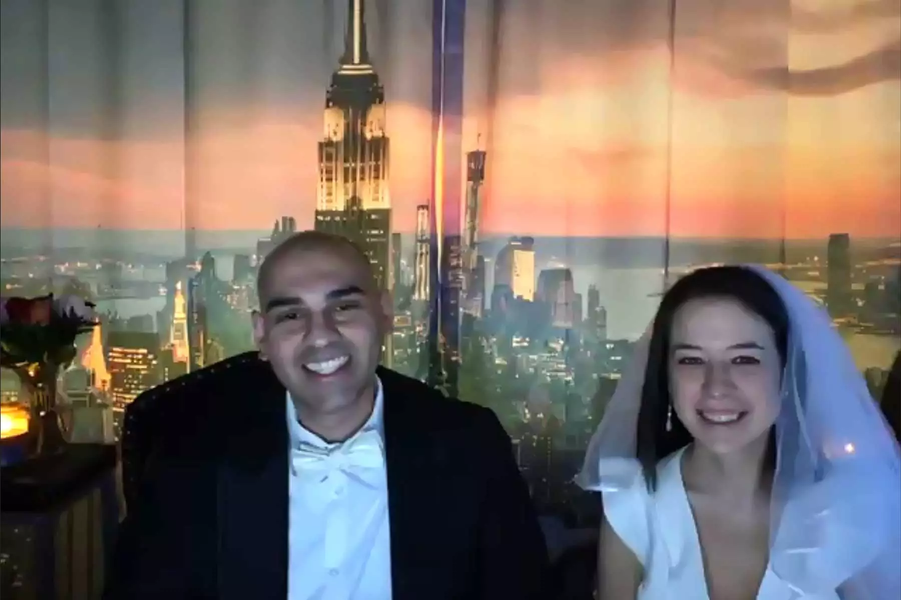 Casament virtual Dani + Ashwin a Zoom a la ciutat de Nova York