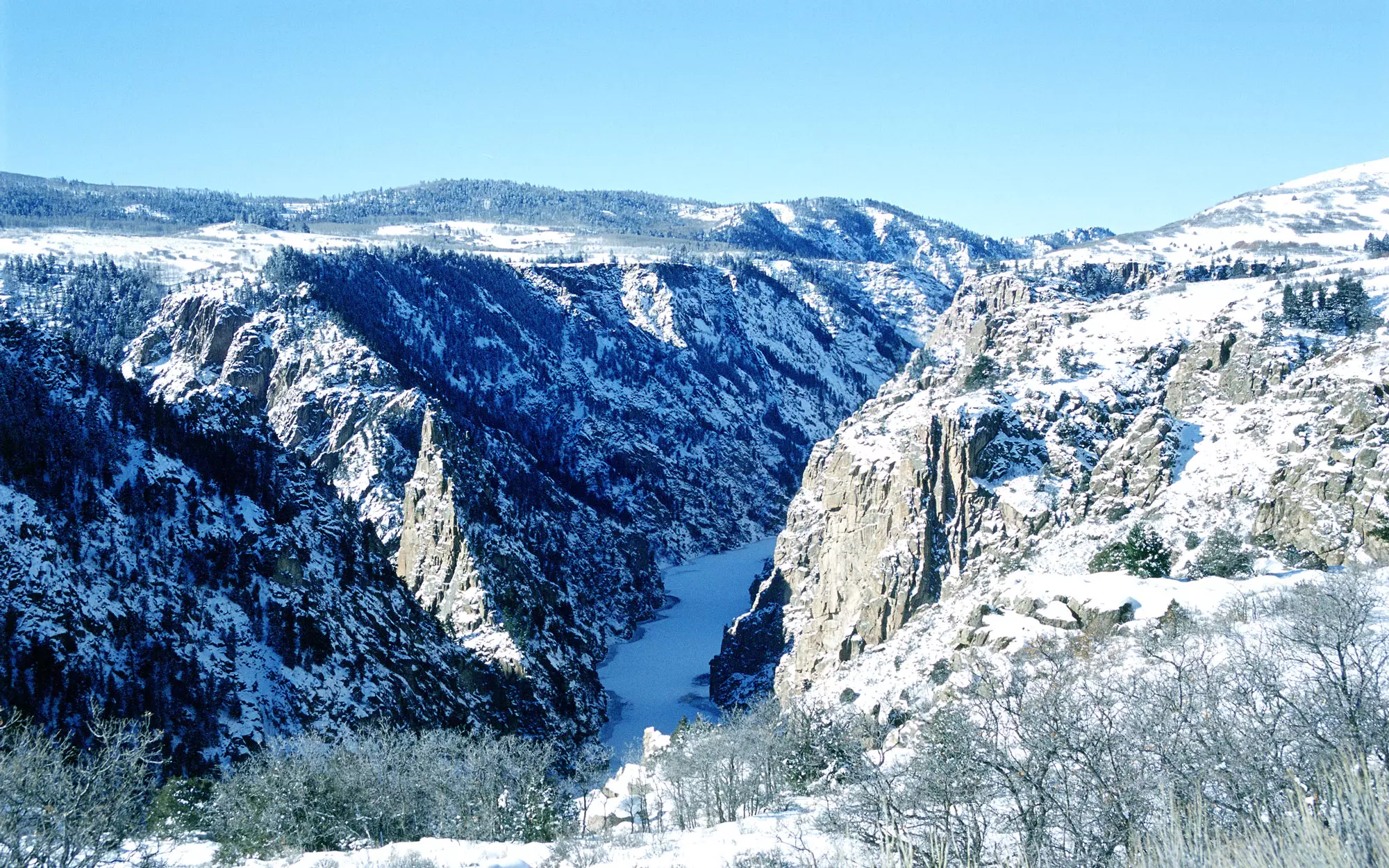 Black Canyon Gunnison National Park Colorado Winter Snow