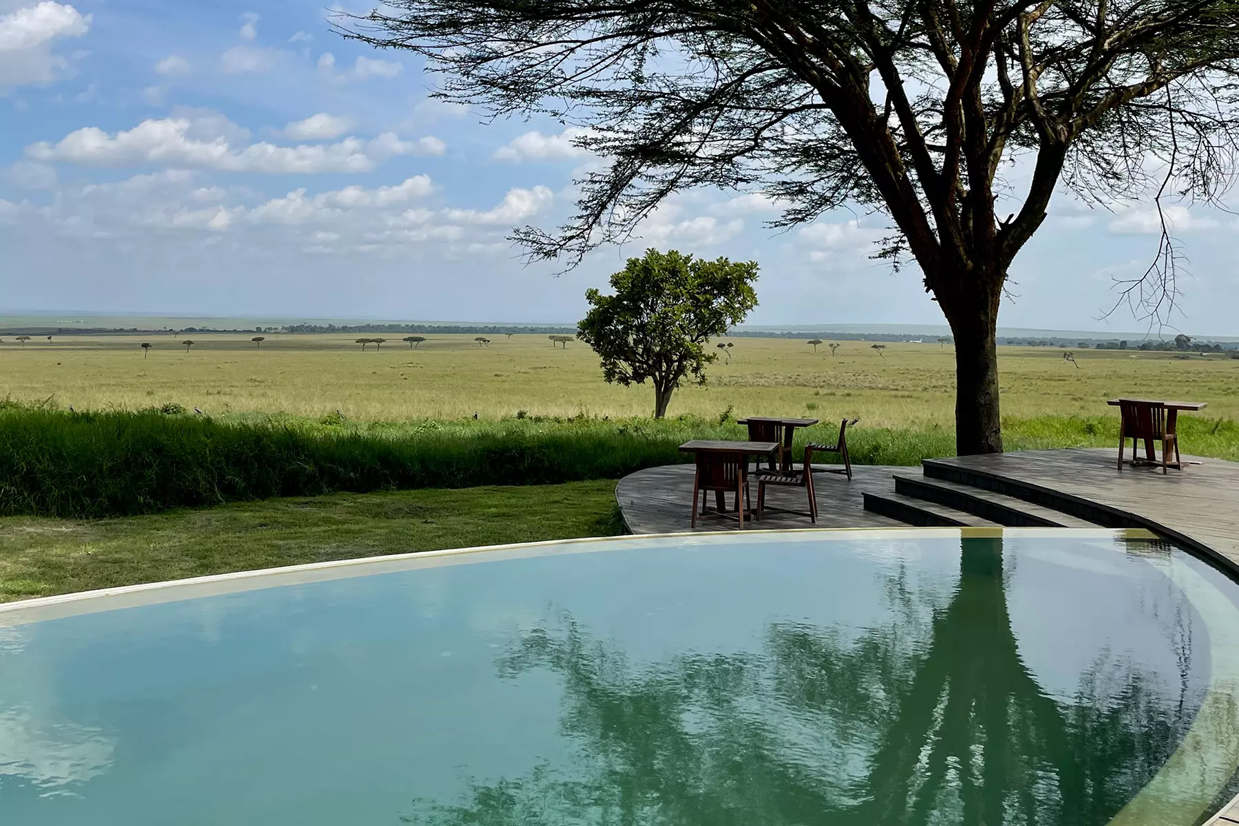 A piscina no andBeyond Bateleur Camp