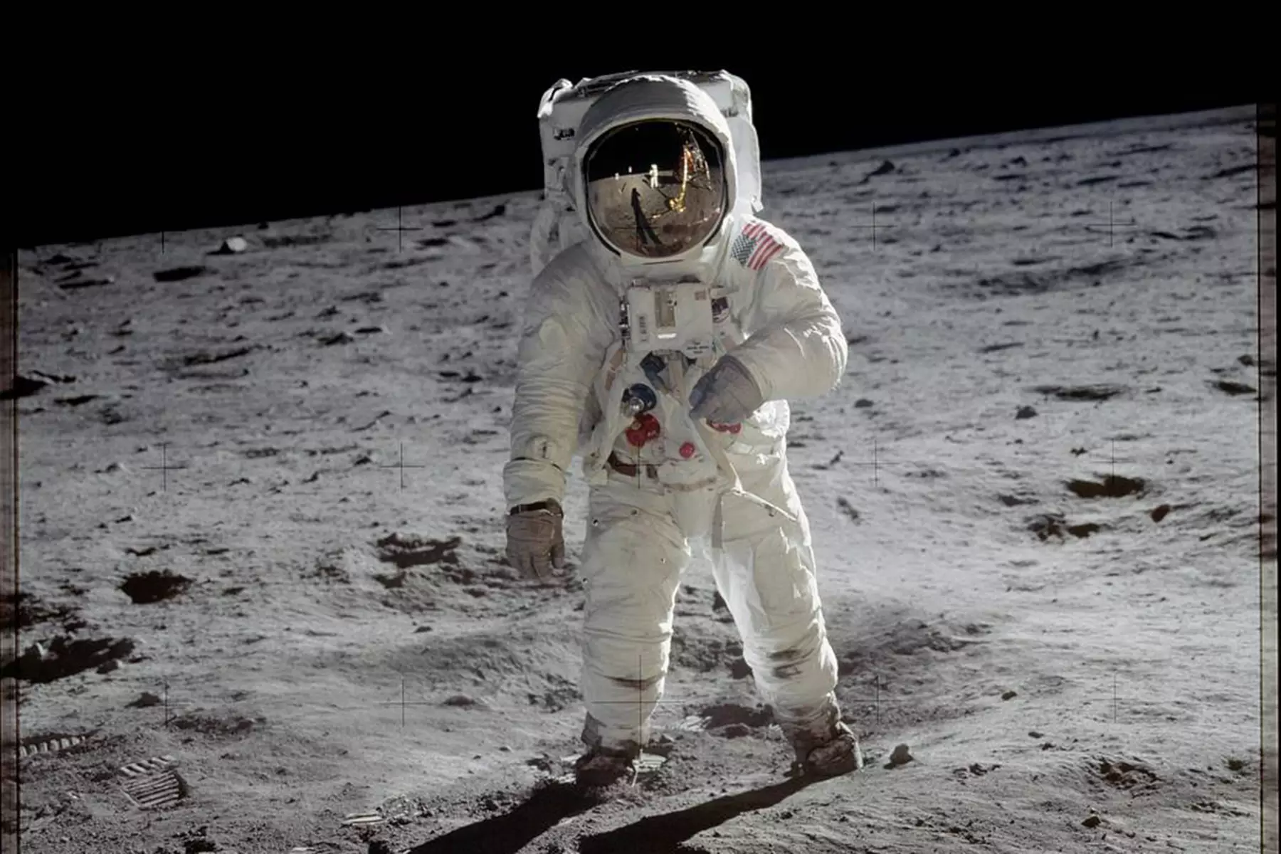 Buzz Aldrin á tunglinu