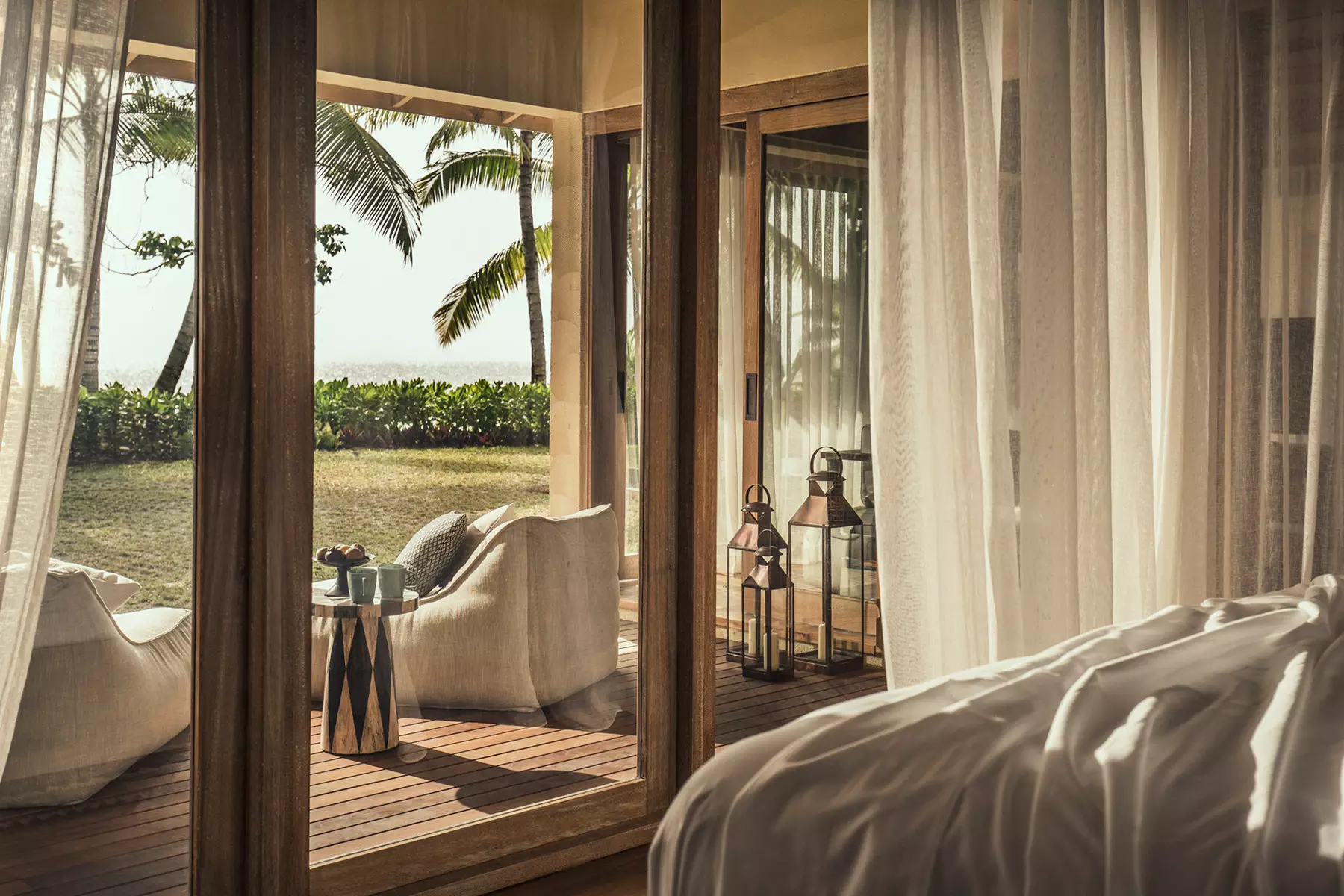 Intérieur d'une suite au Four Season Seychelles à Desroches Island