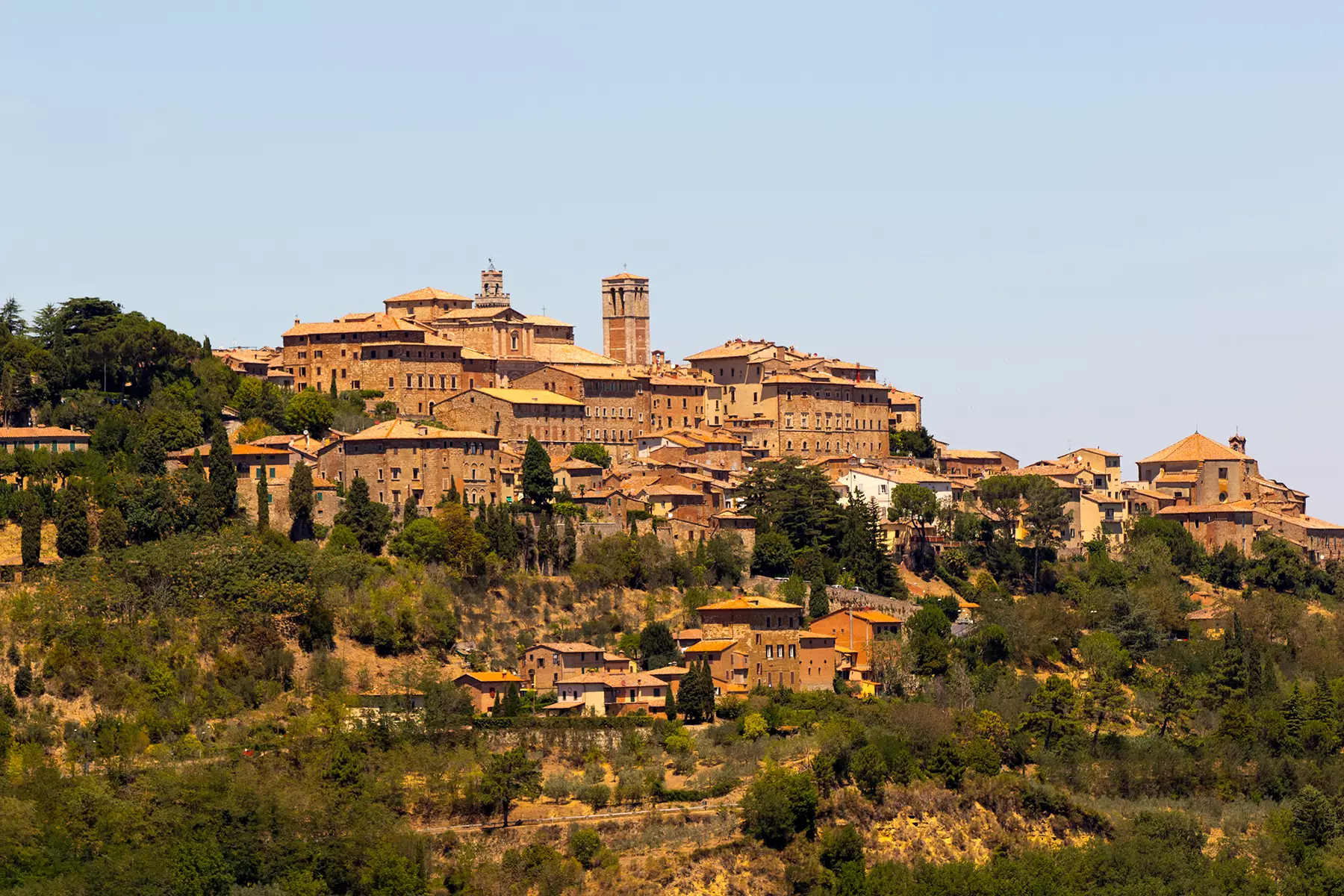 Tuscany मा Montepulciano को दृश्य