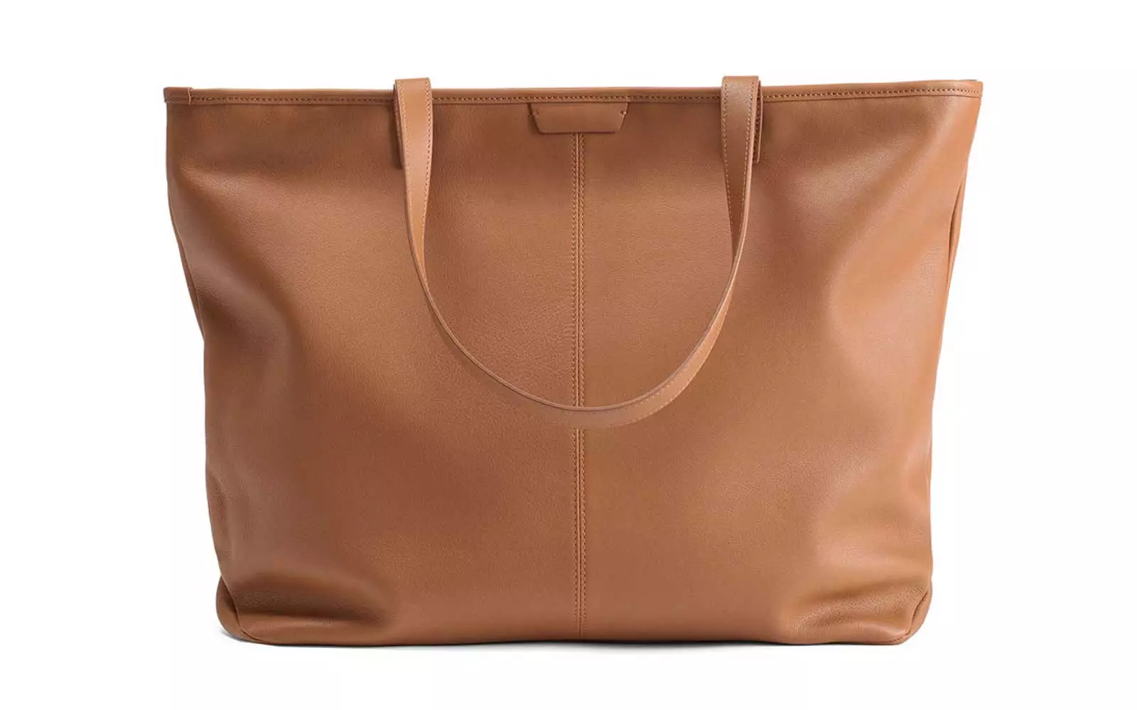 Tan Leather Tote Bag