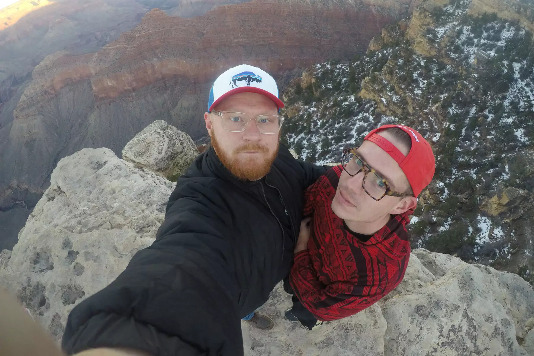 Matt dhe Brad Kiraouc në Grand Canyon