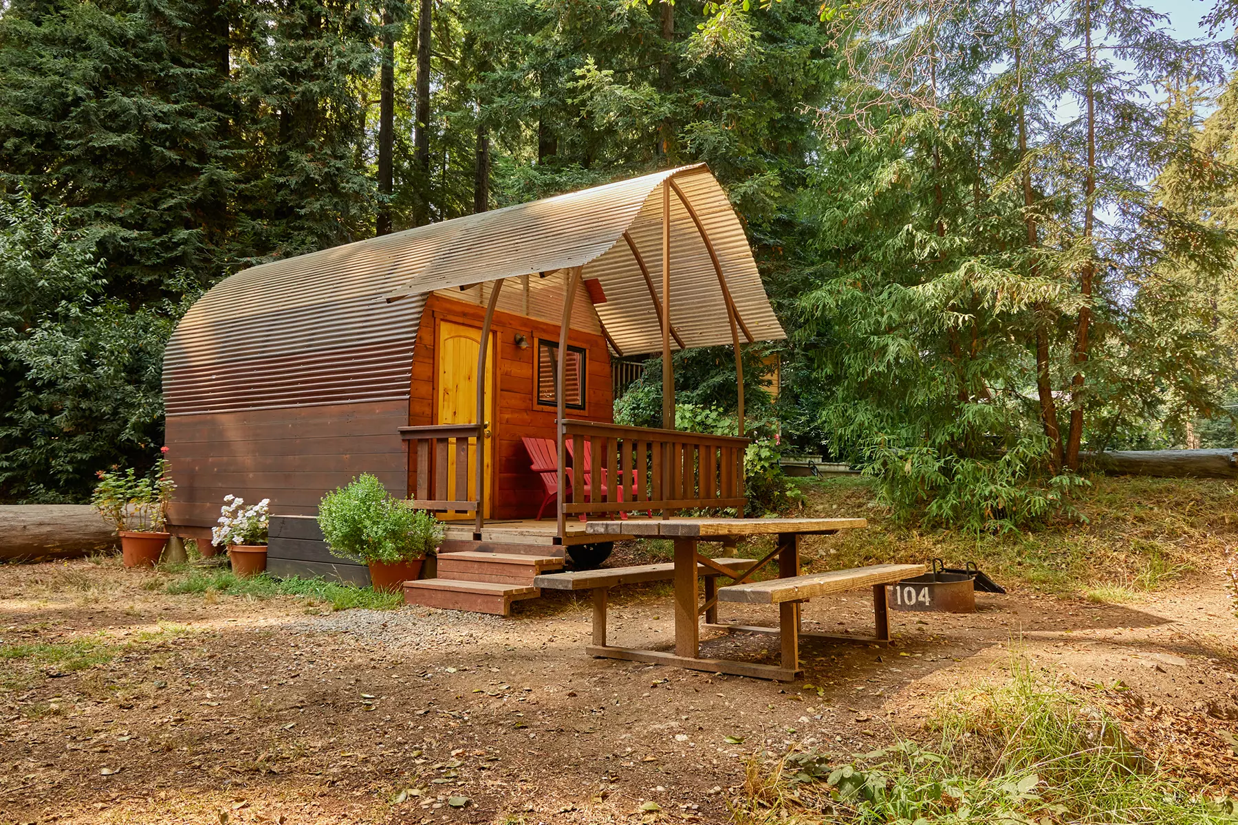 Cabanau yn y Big Sur Campground a'r Cabanau