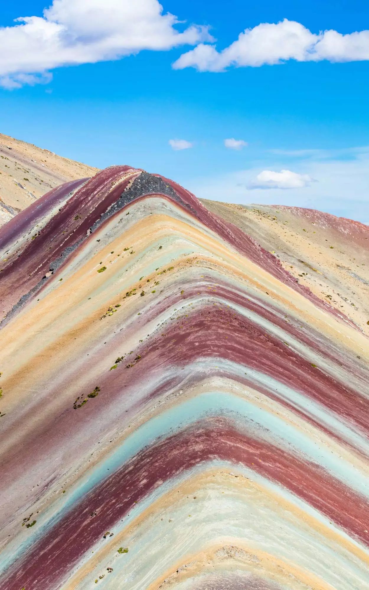 Een berg wonderen gekleurd in zeven kleuren Mt.vinicunca