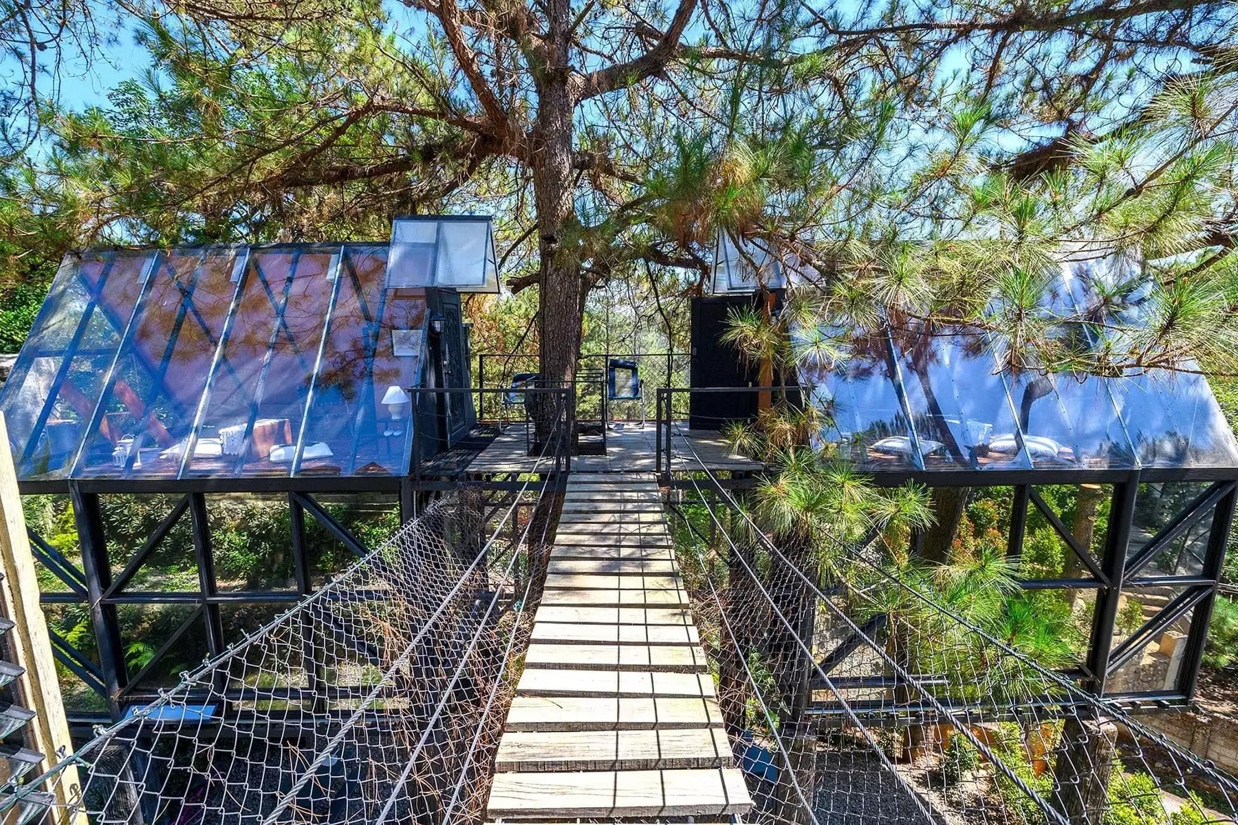 The Twin Glass Treehouse at Tudor in the Pines in Baguio, Cordillera Administrative Region, Philippines