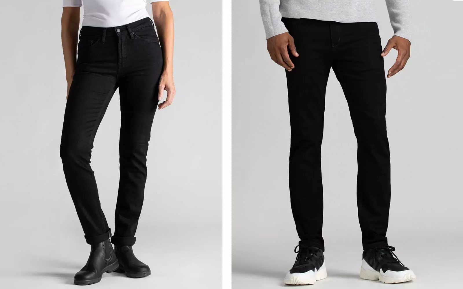 Jeans negros para homes e mulleres